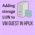 Adding new storage LUN to integrity virtual machine (iVM) in HPUX ...