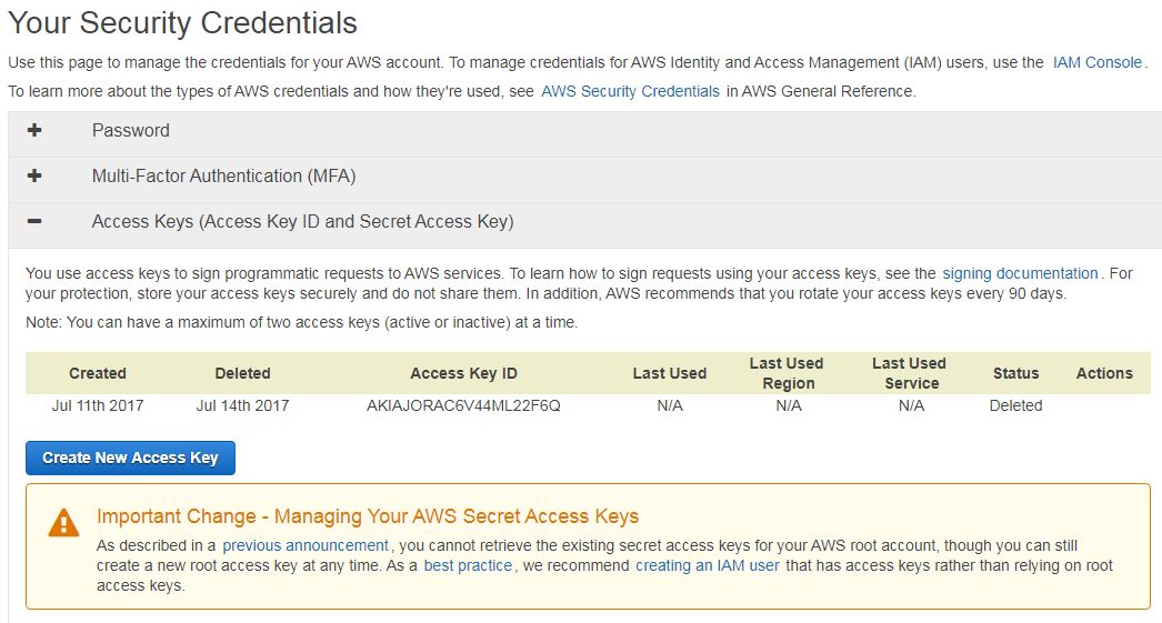 Create access keys in AWS - Kernel Talks