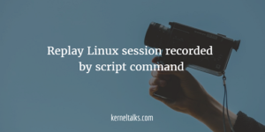 How to replay Linux session recorded by the script command - Kernel Talks
