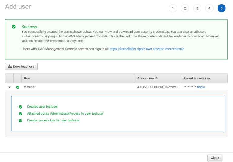 How to create a user with programmatic access in AWS - Kernel Talks