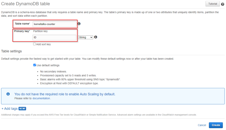 How to create atomic counter in AWS DynamoDB with AWS CLI - Kernel Talks
