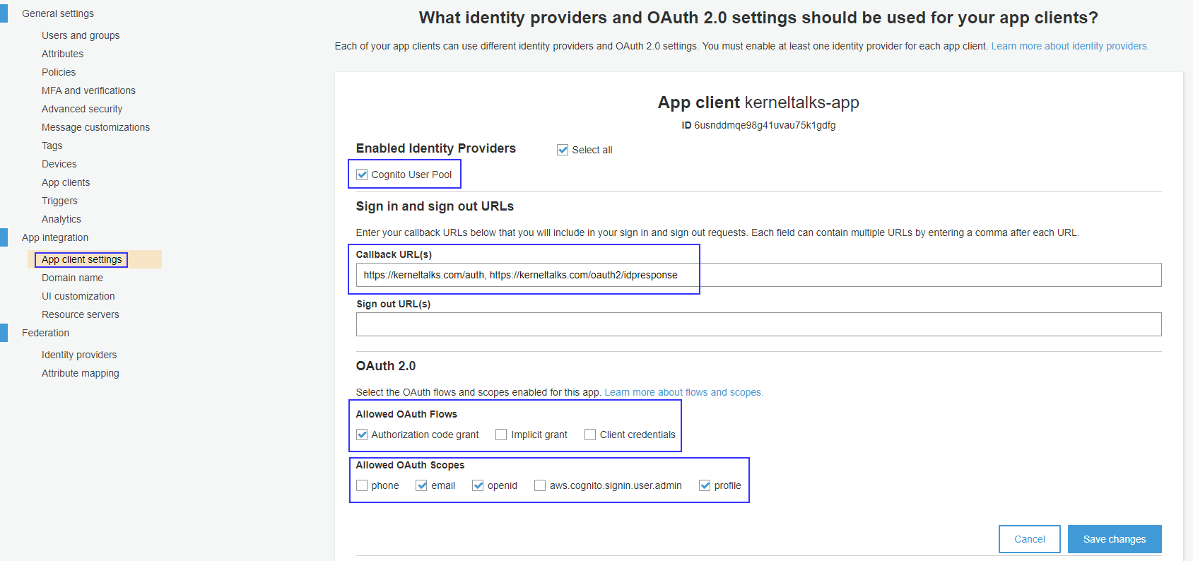 How to create an Amazon Cognito User pool for ALB authentication - Kernel Talks