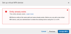 How to resolve the MFA entity already exists error - Kernel Talks